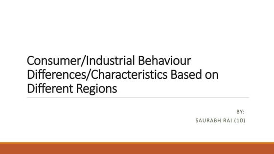 Consumer behaviour | PPTX