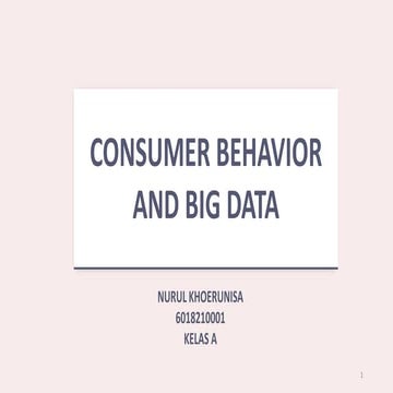 Consumer Behavior & Big Data | PPTX