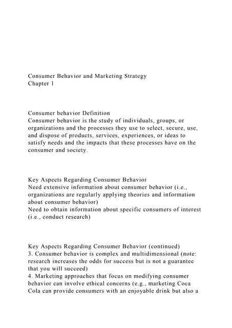 Consumer Behavior in Marketing | PPT
