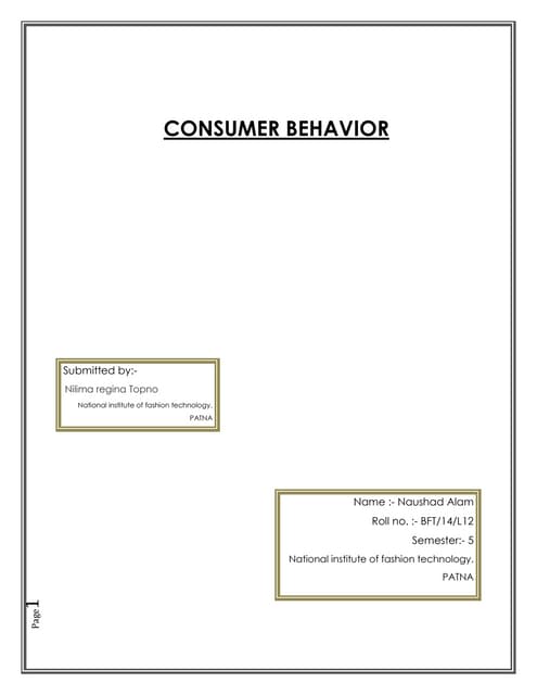 Consumer behavior and factors influencing consumer behavior | PPT