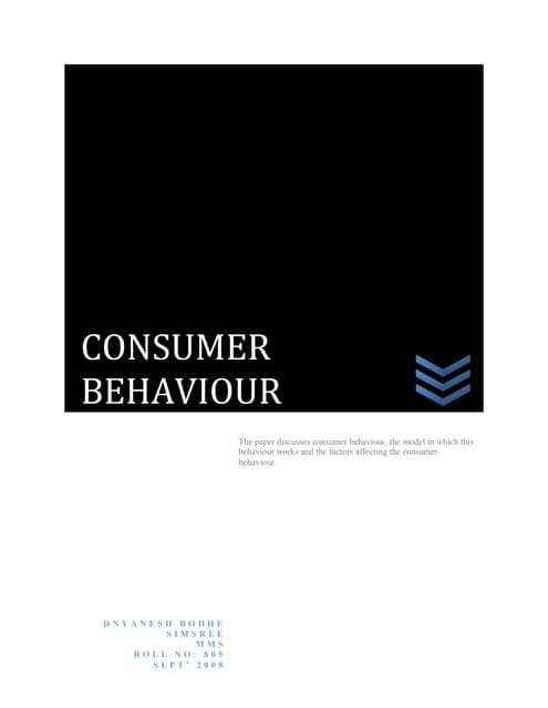 Consumer Behaviour-Attitude | PPT