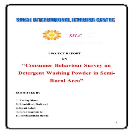 Consumer behavior survey | DOCX