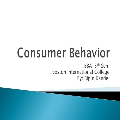 Consumer Behavior unit one.pptx