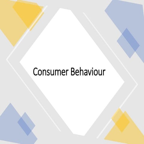 Consumer behaviour | PPT