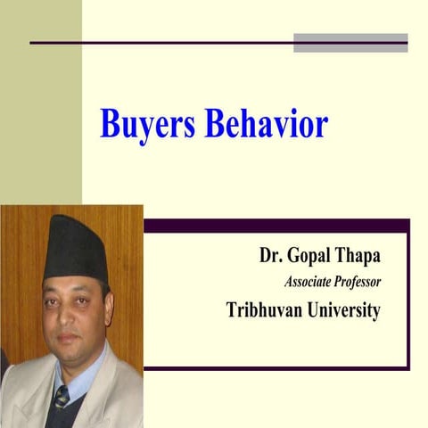 Buyers Behavior | PPT