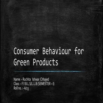 Consumer Behaviour for Green Products.pptx
