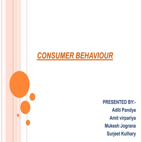 Consumer behaviour presentatiom | PPTX