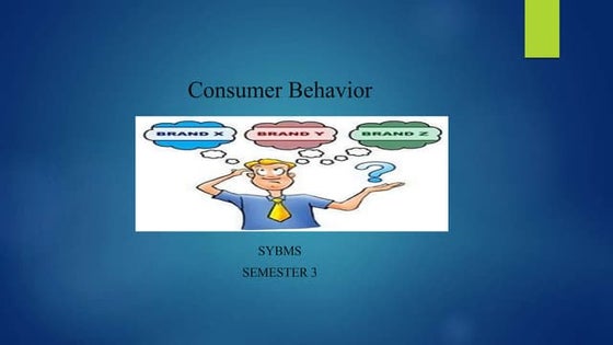PERCEPTION OF CONSUMER BEHAVIOUR | PPT