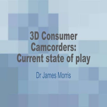 Consumer Camcorders Ppt