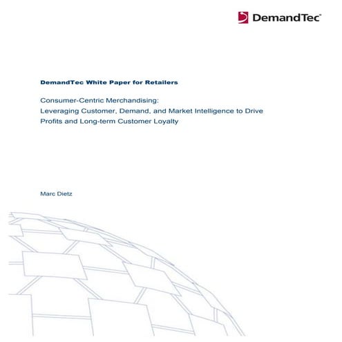 DemandTec Whitepaper: Consumer Centric Merchandising | PDF