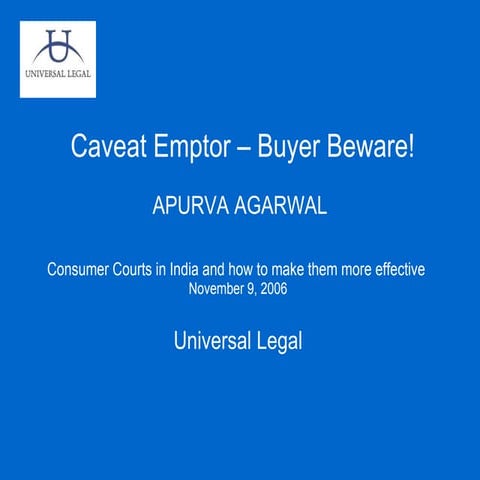 Consumer Courts Ppt