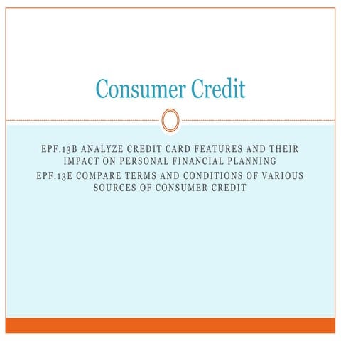 Consumer credit | PPT