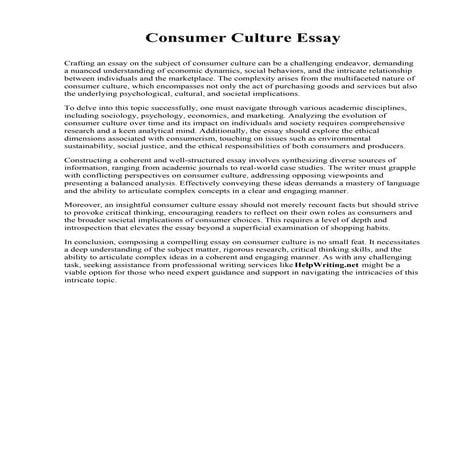 Consumer Culture Essay.pdf