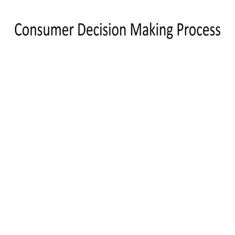 Consumer decision making process | PPT