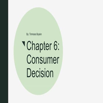 The Consumer Decision Process | PPTX