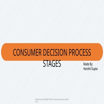 CONSUMER DECISION PROCESS STAGES by H.G. | PPTX