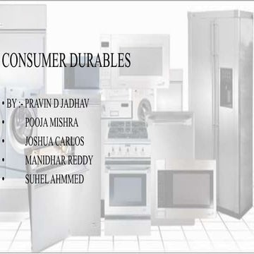 Consumer durables | PPTX | Commodities | Economy