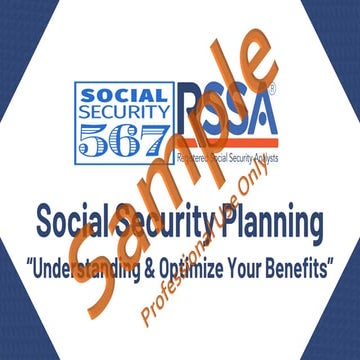 Social Security Planning | PDF
