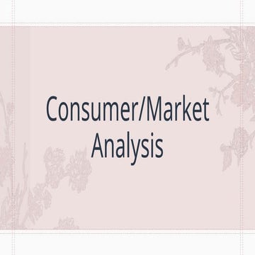 Consumer orMarket Analysis - Computer Systems Servicing | PPTX