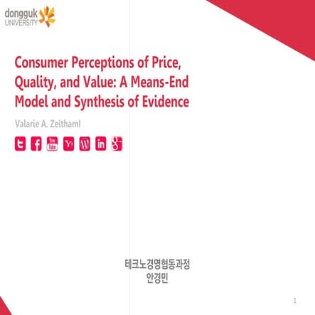 Consumer Perceptions of Price, Quality, and Value: A Means-End Model ...