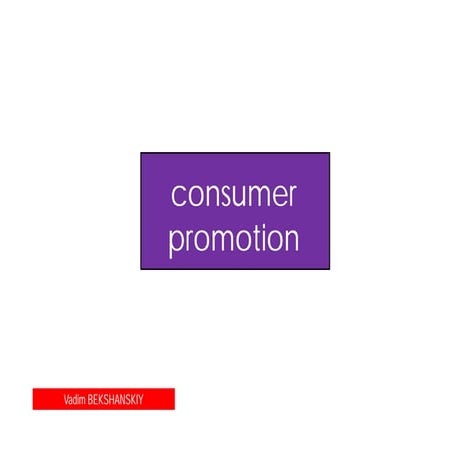 Consumer promotion | PPT