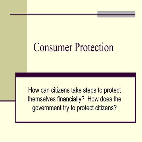 Consumer Protection | PPTX
