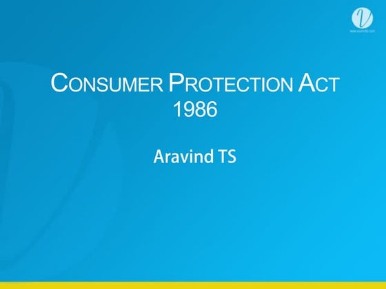 Case Study on Consumer Protection Act | PPT