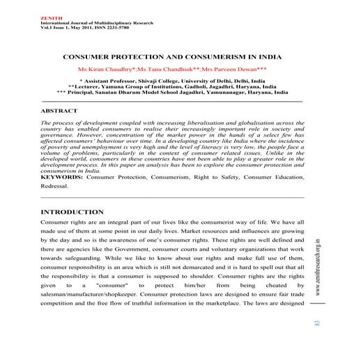 Consumer welfare and Protection | PPTX