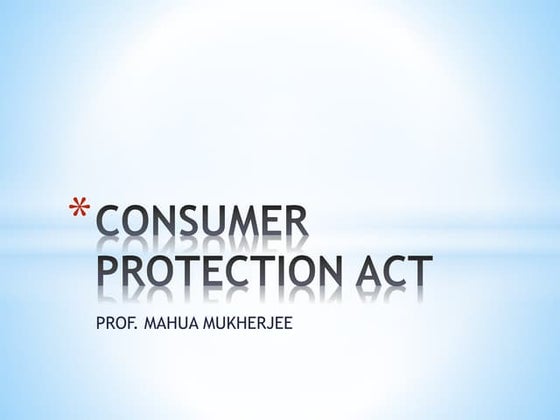 Consumer protection act | PDF