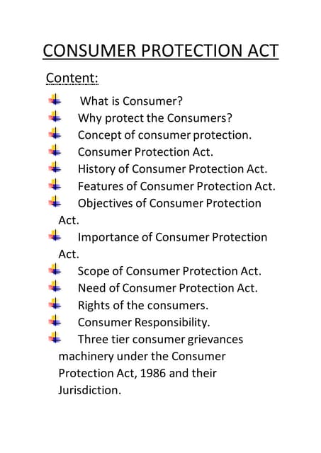 Consumer protection act | PPT