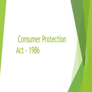Consumer Disputes Redressal Agencies | PPTX