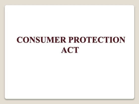 Consumer protecgtion act 2019 in India.pptx