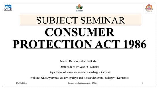 Consumer Act of the Philippines R.A 7394 | PPT