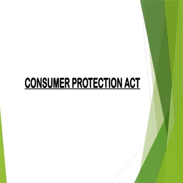 Consumer protection act, 2019 | PPTX