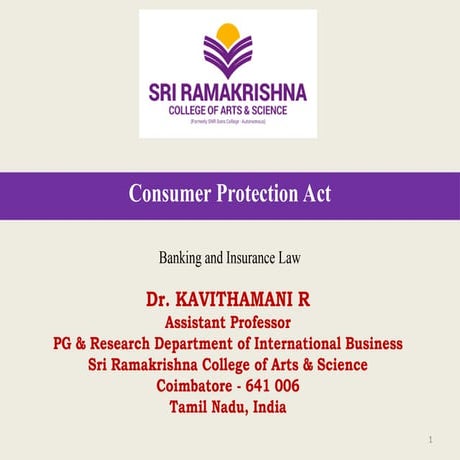 Consumer Protection Act - Consumer Protection Council, Rights .ppt