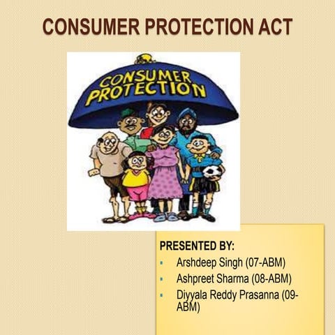 Consumer protection act (1) | PPTX