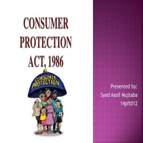 Consumerprotectionact1986 | PPTX