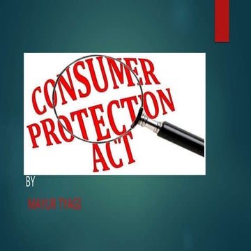 Consumer protection act 1986 | PPT