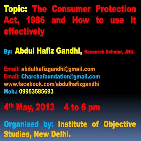 Consumer Protection Act 1986.ppt