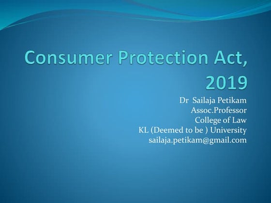 The consumer protection act | DOCX