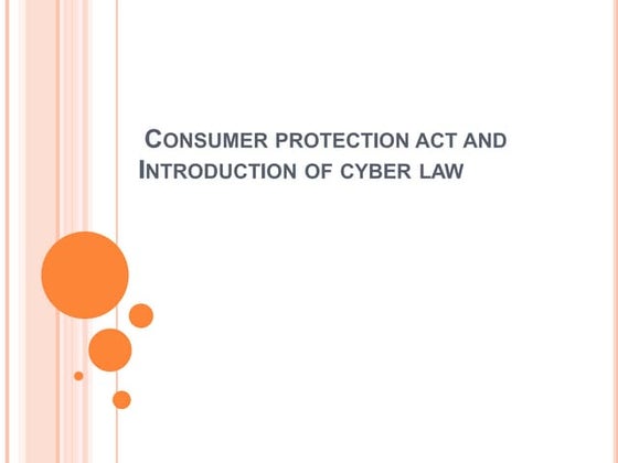 Consumer protection law | PPTX | Consumer Issues | Business