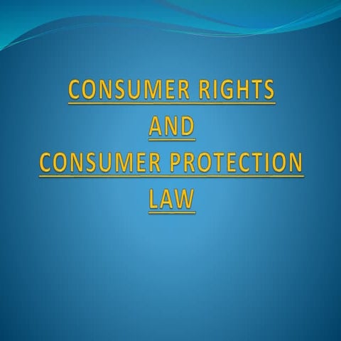 Consumer protection law | PPT