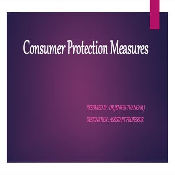 consumer protection measures.pptx Ethical Marketing | PPTX