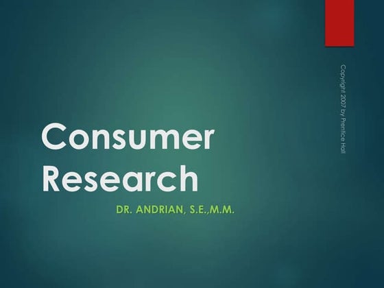 Consumer research | PPT