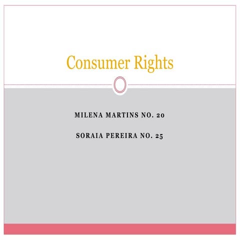 Consumer rights | PPT