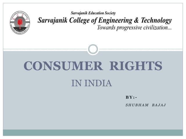 Consumer Rights in India | PPTX