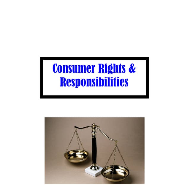 Consumer Rights&Responsibilities | DOC