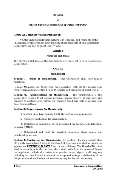 Apartment Association Byelaws Template | DOC