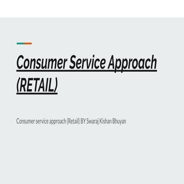 Consumer services | PDF