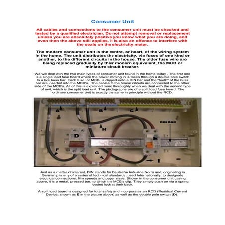 Consumer unit | PDF